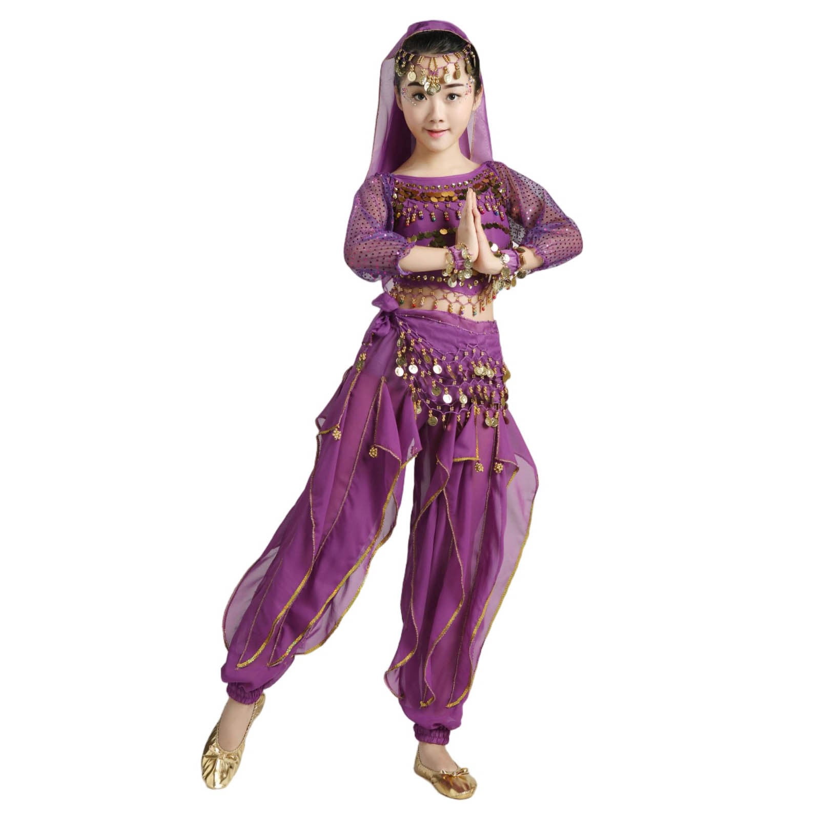 Fesfesfes Childrens Sleeveless Dance Clothes Set Girls Dance Outfit ...