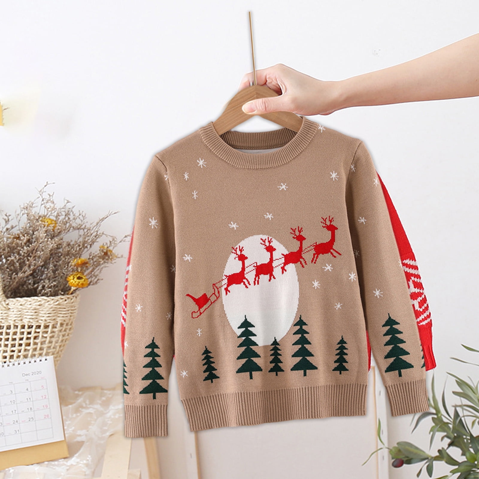 Fesfesfes Christmas Sweaters for Big Boys and Girls Winter Warm Sweater ...