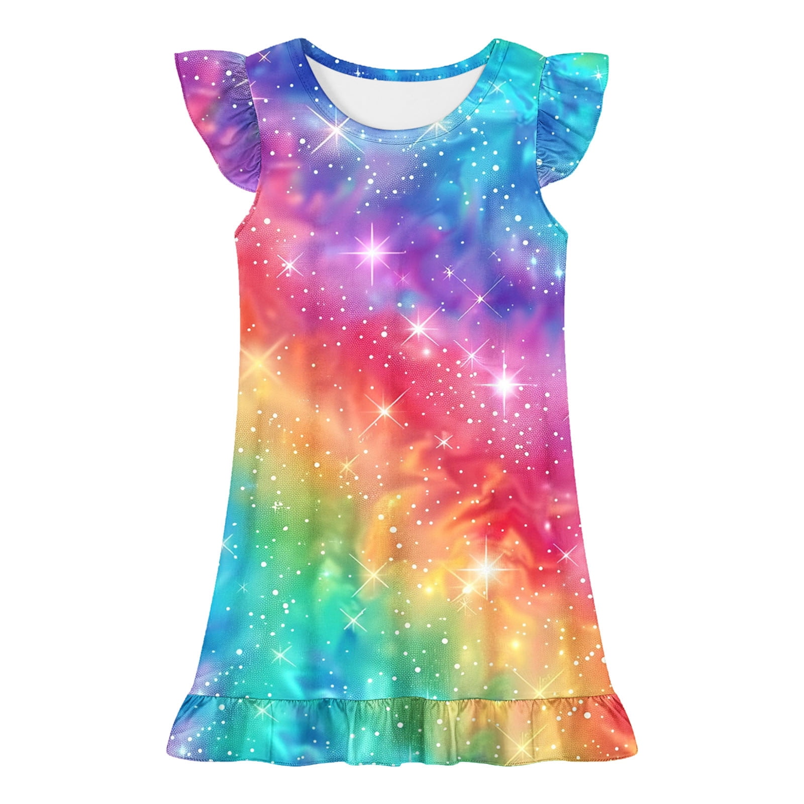 Fesfesfes Summer Girls Soft Dresses Kids Dress Summer Clothes Ruffle ...