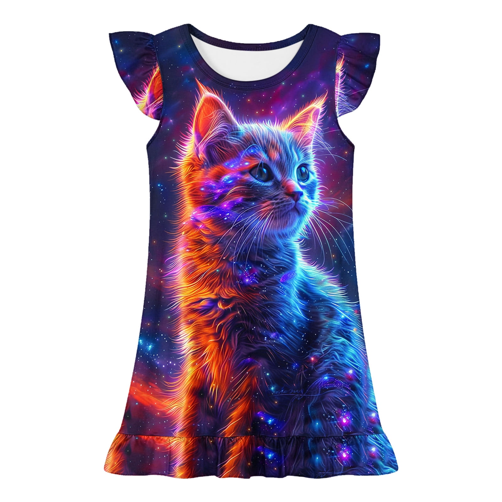 Fesfesfes Summer Girls Soft Dresses Kids Dress Summer Clothes Ruffle ...