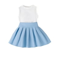 Chloé girls 2pc Top & Skirt Set, 02A, Beige - Walmart.com