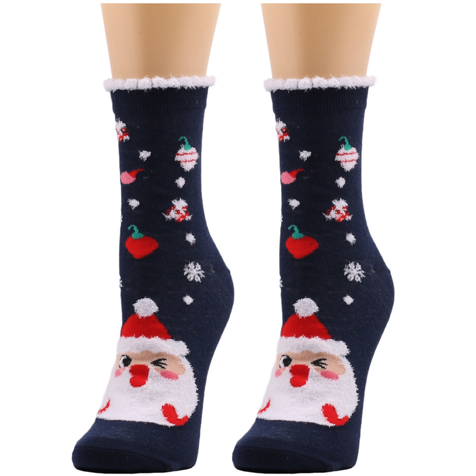 Fesfesfes Clearance Women Socks Cute Christmas Vintage Printing Thicker ...