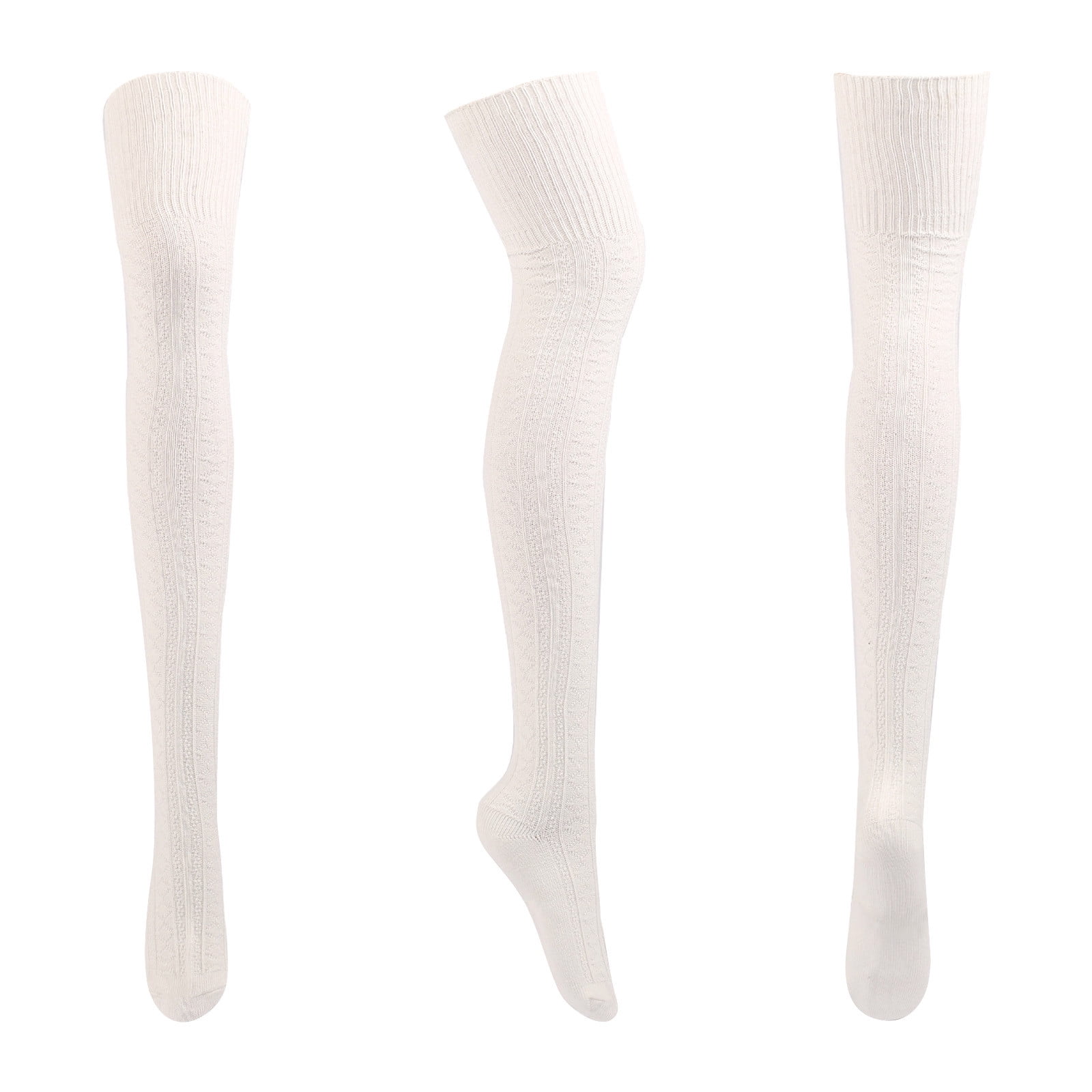 Fesfesfes Fall and Winter Stocking for Women Warm Thigh-High Socks ...