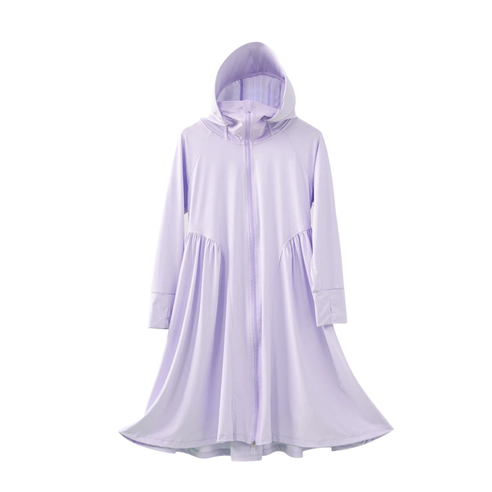 Fesfesfes Girl's Summer Sun Protection Dress Long Sleeve Ice Silk Maxi ...