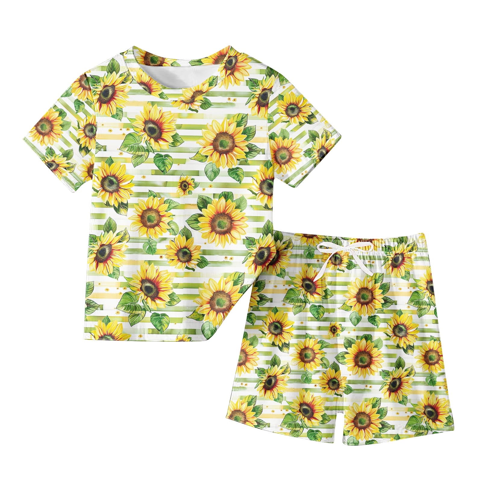 Fesfesfes Girls 2 Piece Outfits Girls And Boys Loungwear Casual Short ...