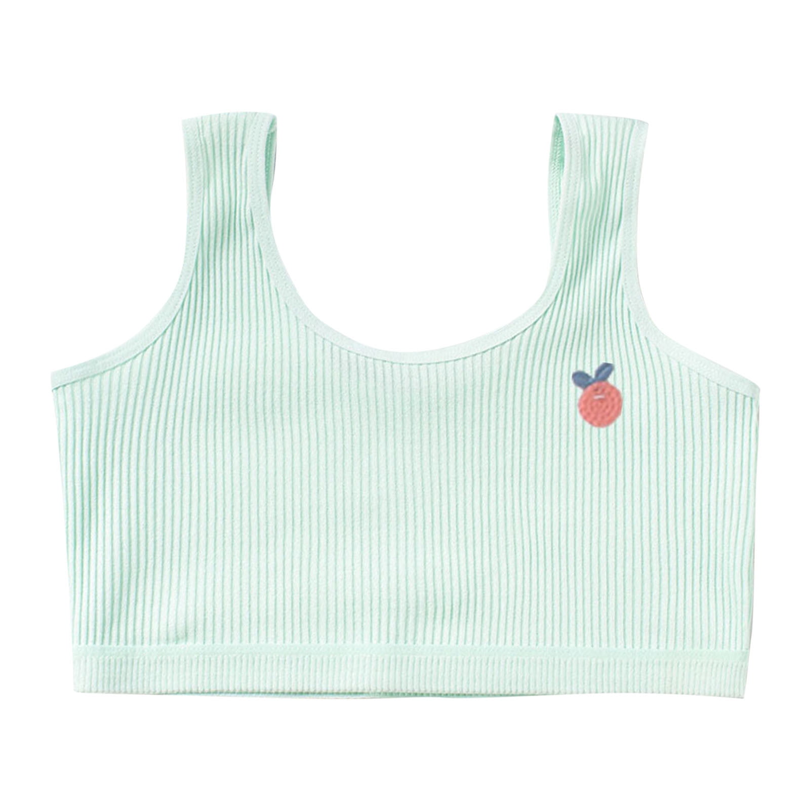 Fesfesfes Girls Double Layer Sports Bra Breathable Supportive Bralette ...