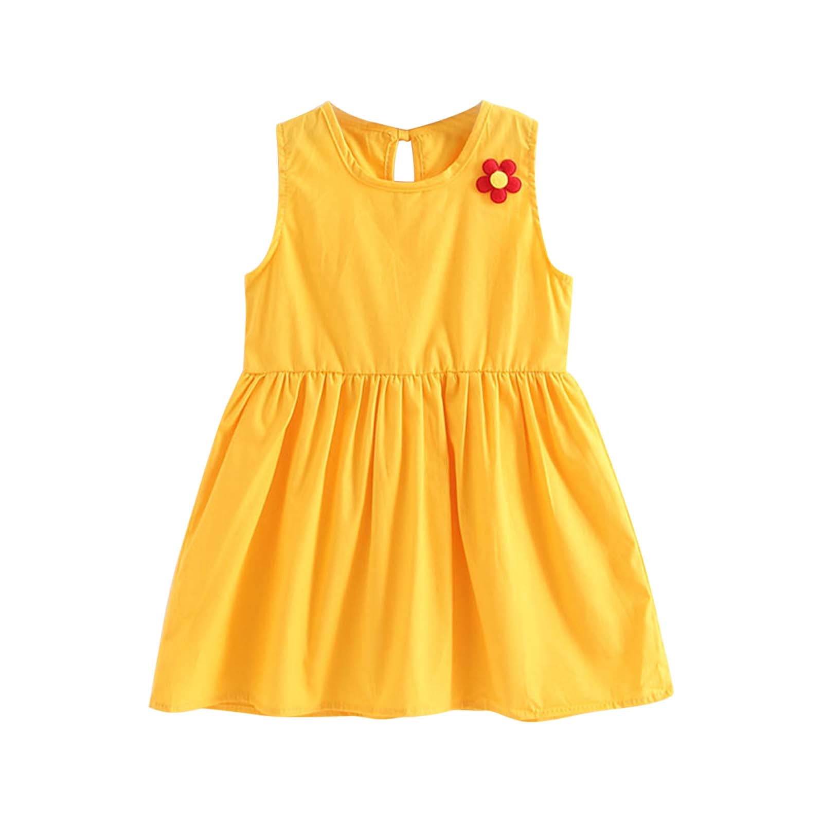 Fesfesfes Girls Spring Dress Toddler Baby Girls Sleeveless Dress Tank ...