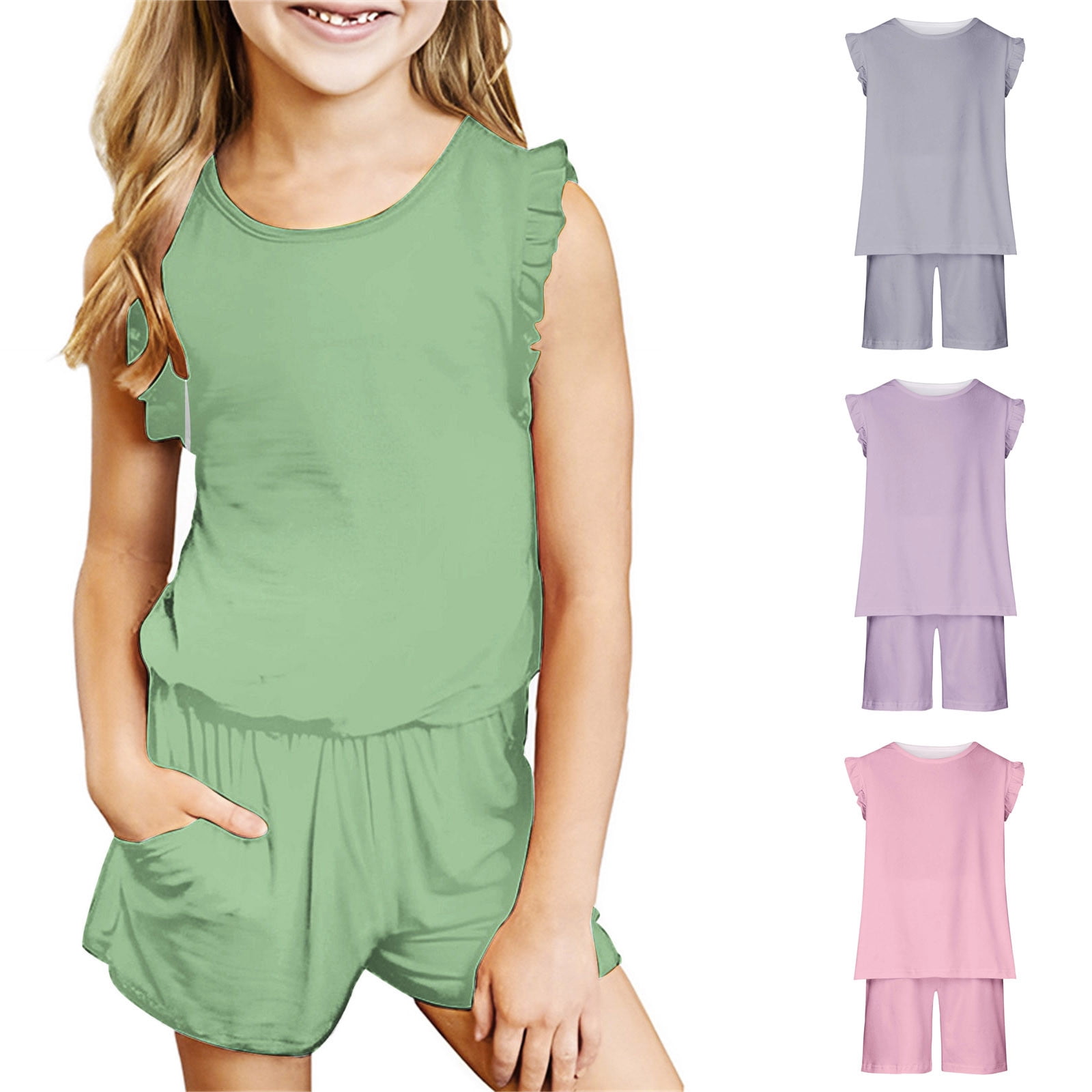 Fesfesfes Girls Clothing Set Toddler Baby Girl Comfortable Color ...