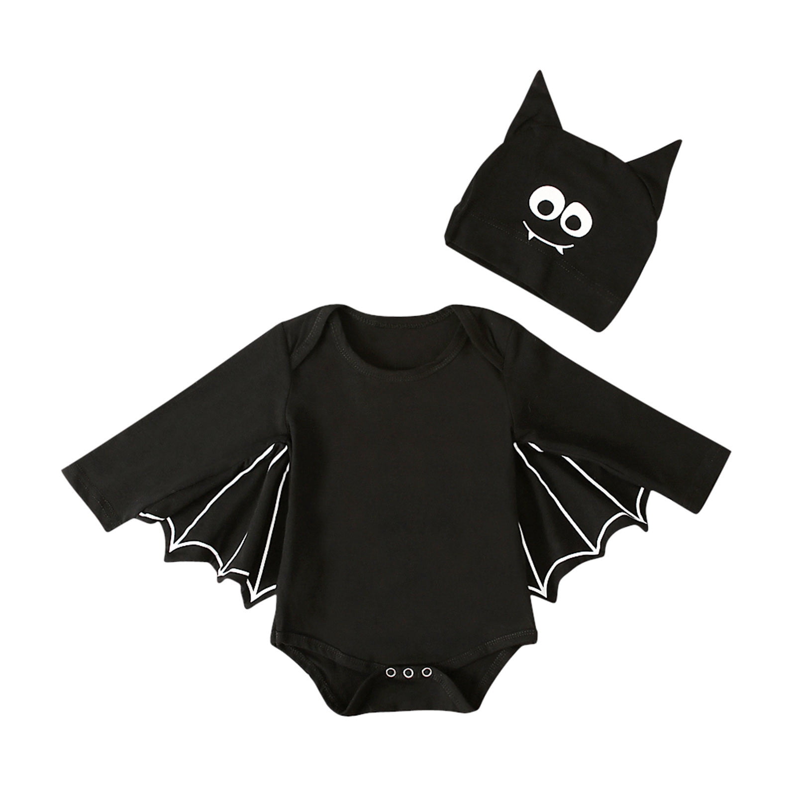 Fesfesfes Infant Onesies for Baby Boys Girls Black Bat Sleeve Halloween ...