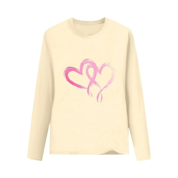 Fesfesfes Kids Valentine Themed Print Long Sleeve Round Neck Casual Tee ...