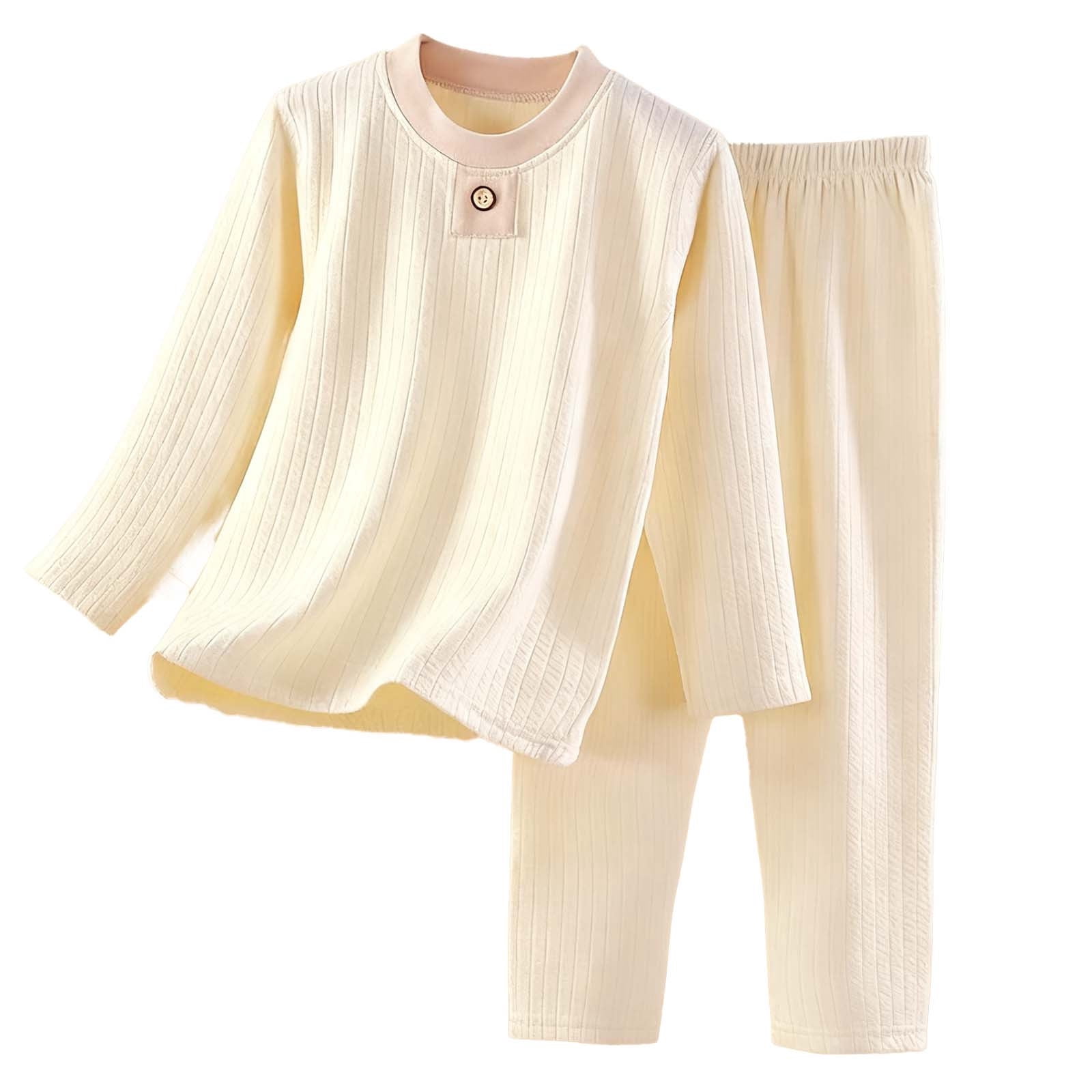 Fesfesfes Kids Winter Flannel Clothes Set 2 Piece Outfit Long Sleeve ...