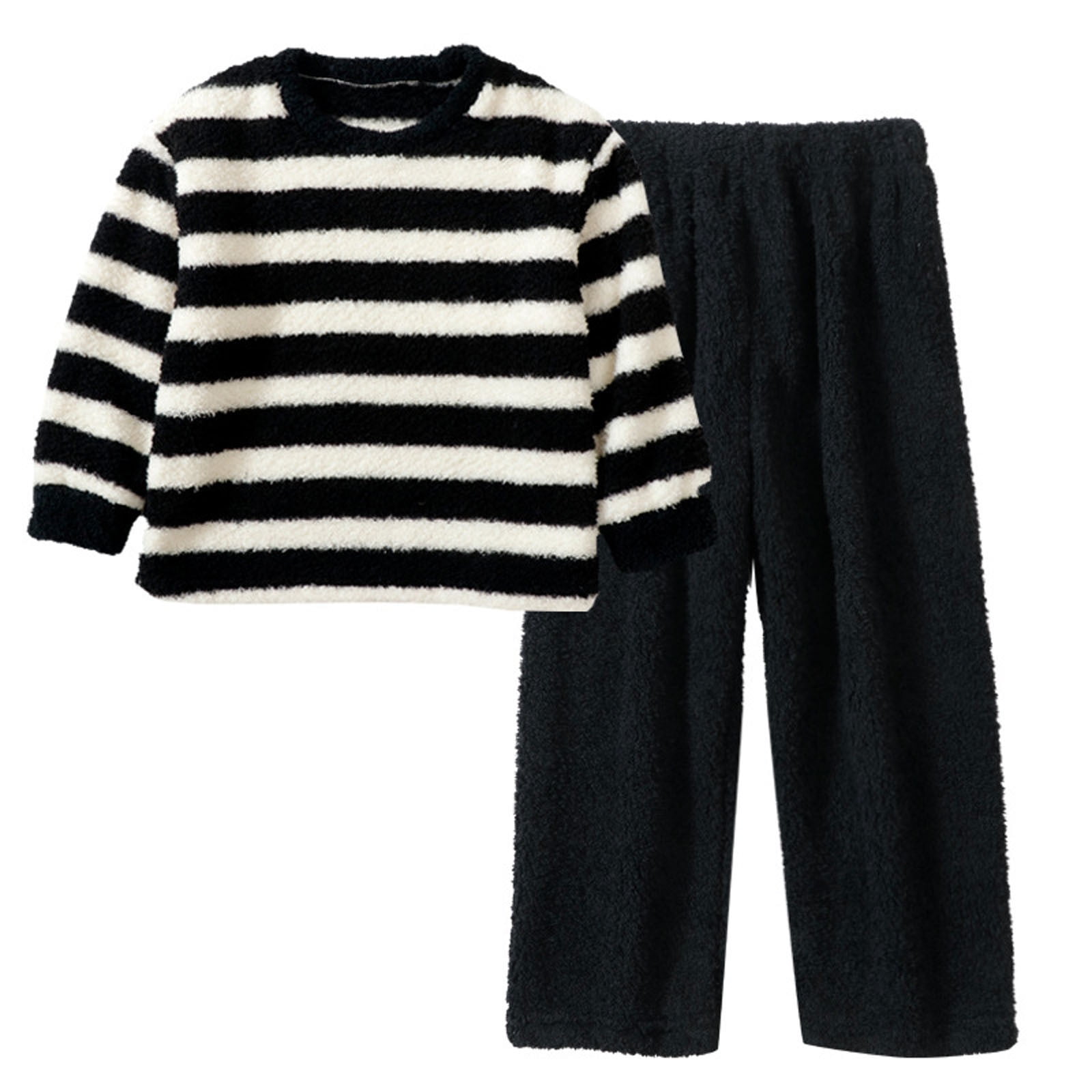 Fesfesfes Kids Winter Flannel Clothes Set 2 Piece Outfit Long Sleeve ...