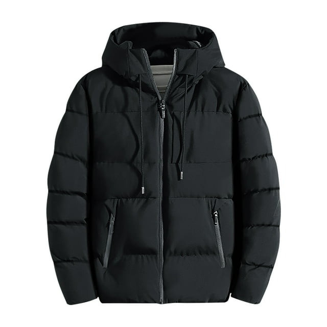 Fesfesfes Men's Short Work Puffer Jacket Bomber Jacket Thickened ...