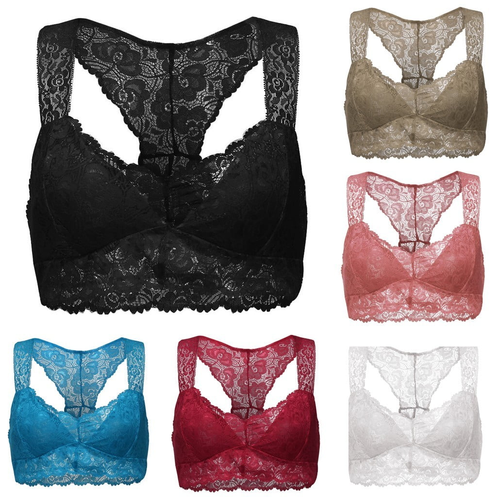 Fesfesfes New Women Plus Size Vest Crop Wireless Bra Sexy V-Neck ...