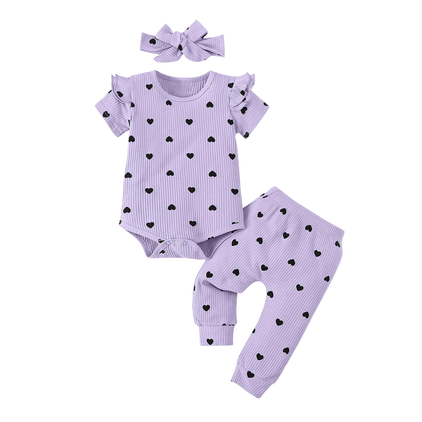 Fesfesfes Newborn Baby Clothes Romper Pants Infant Toddler Girl's ...