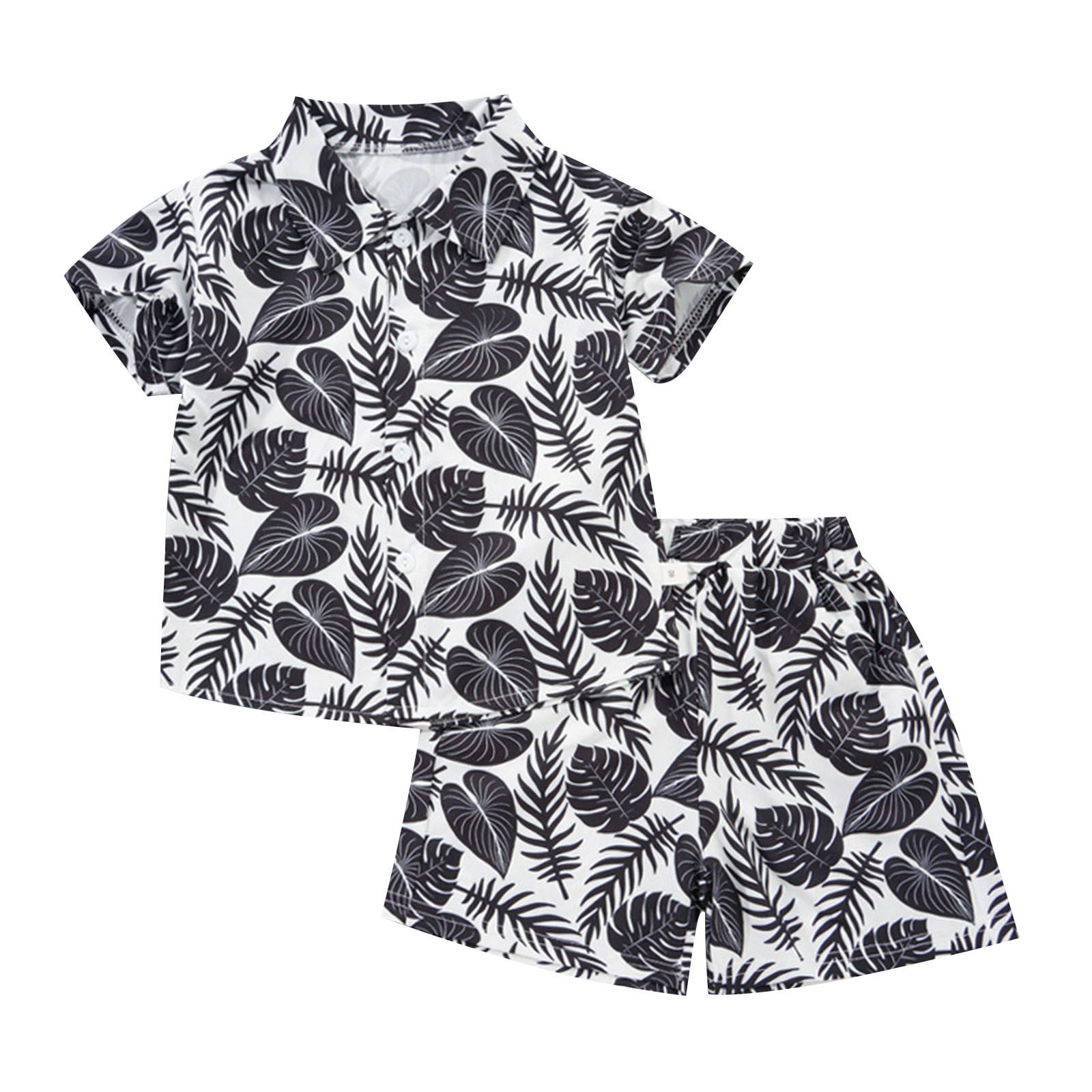 Fesfesfes Outfit Set for Kids Short Sleeve Shirts Shorts Sets Casual ...