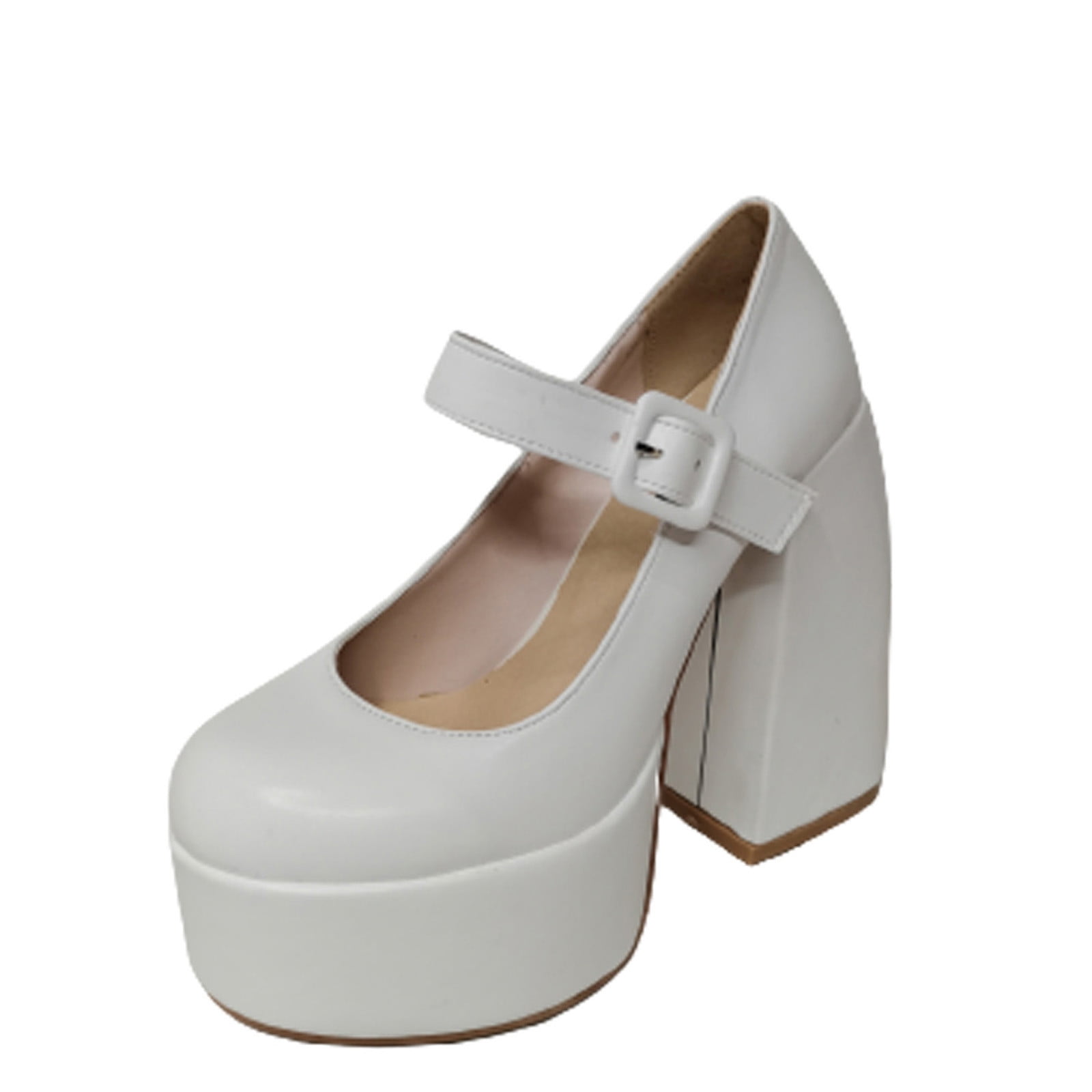 Fesfesfes Platform Heels Womens Dress Chunky High Heel Shoes Thick Heel ...