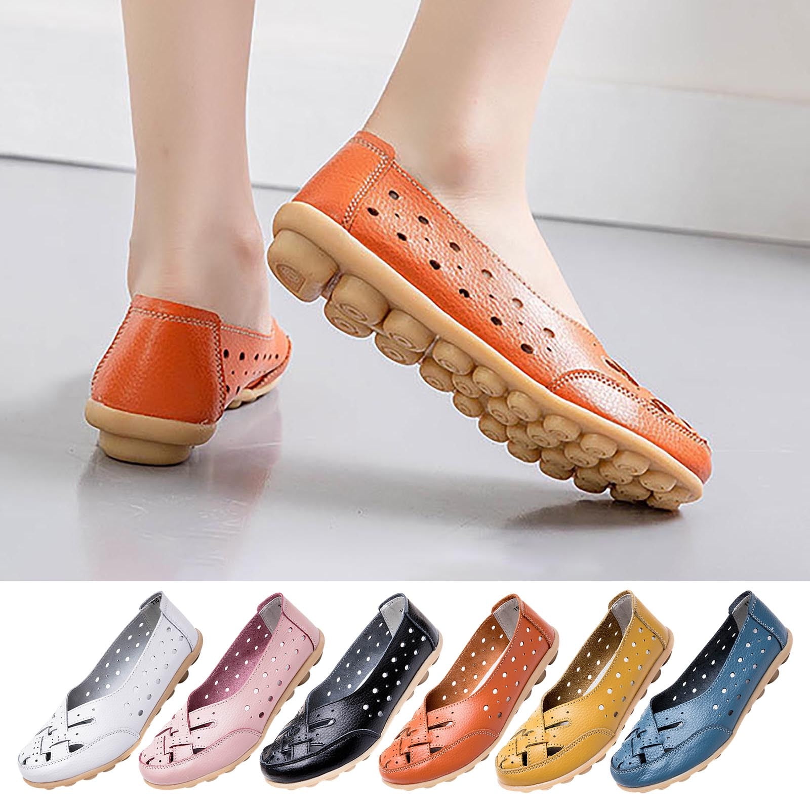 Fesfesfes Shoes for Women Round Toe Fashion Large Oxford Soft Sole ...