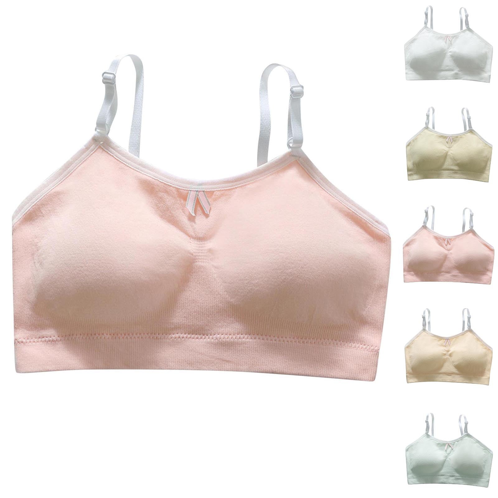 Fesfesfes Teen Girls Bras Casual Underwear Big Girls Sponge Chest Pads ...