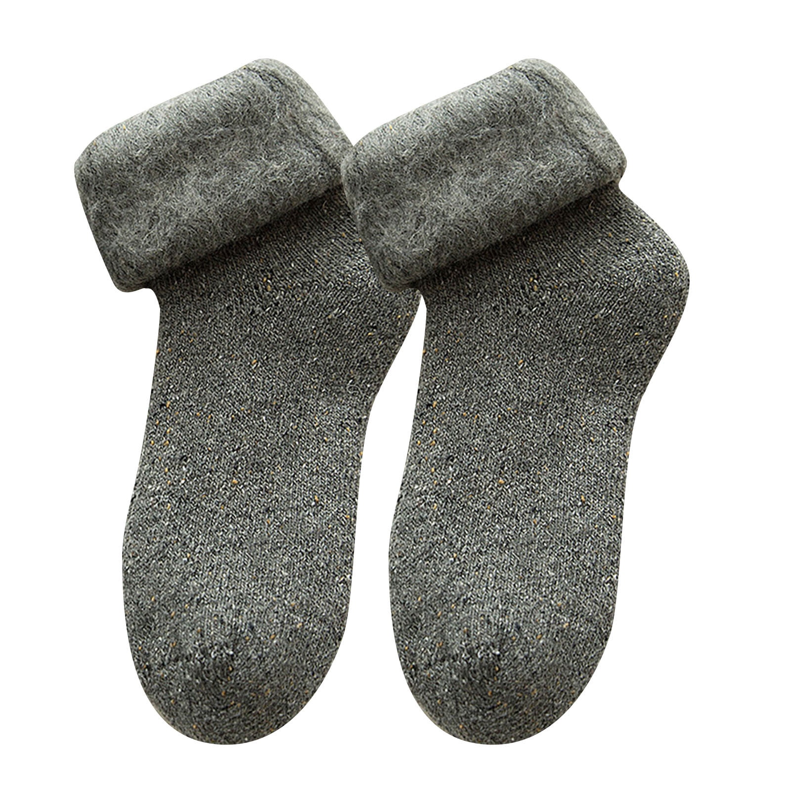 Fesfesfes Unisex Socks Solid Color Warm Thickening Middle Tube Socks ...