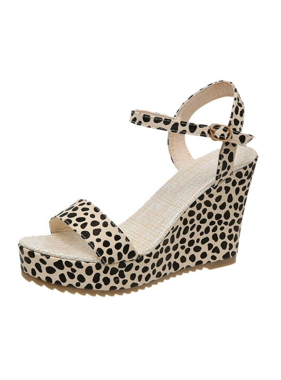 Leopard Wedge Shoes
