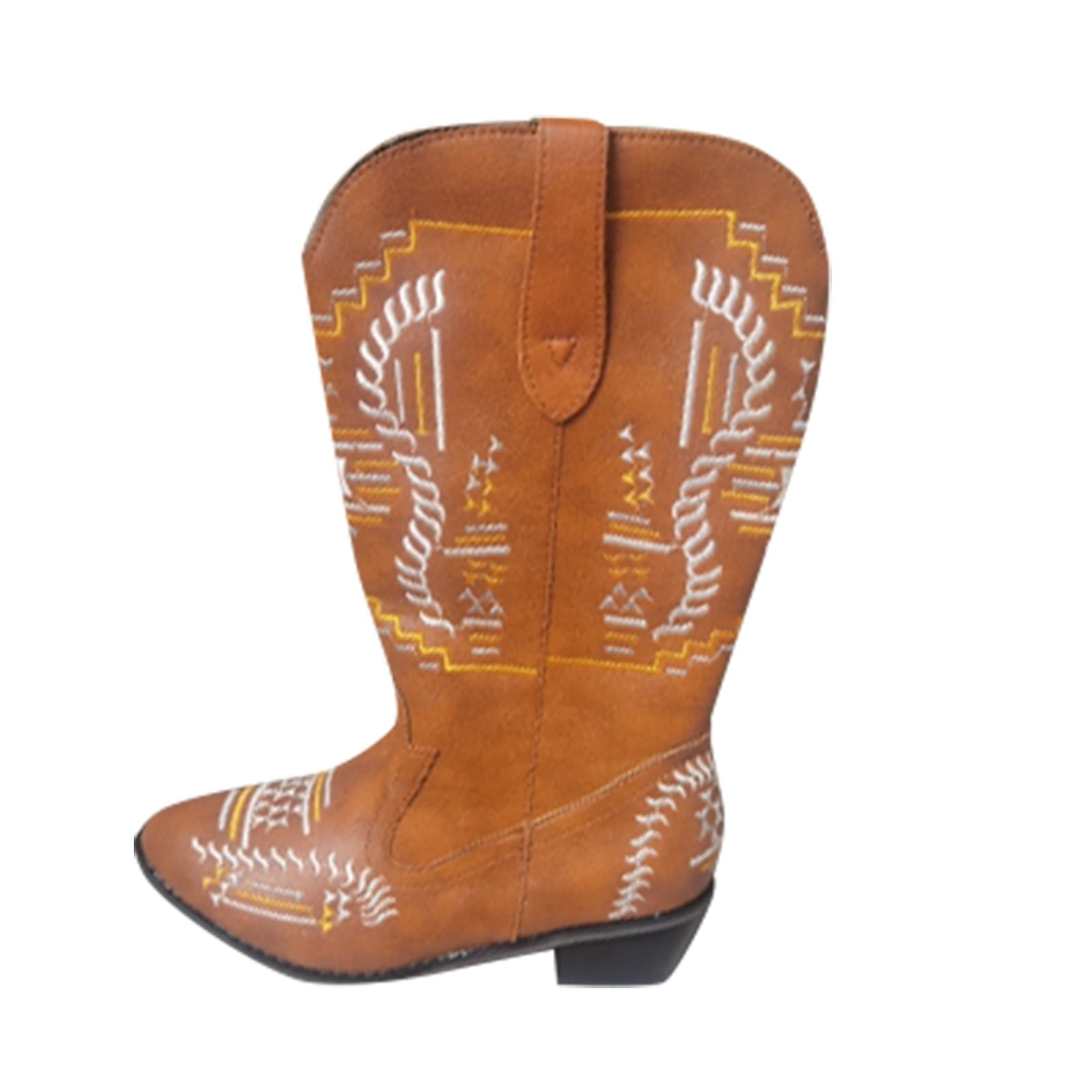 Fesfesfes Wide Calf Boots For Women Fashion Gothic Boots Printed ...