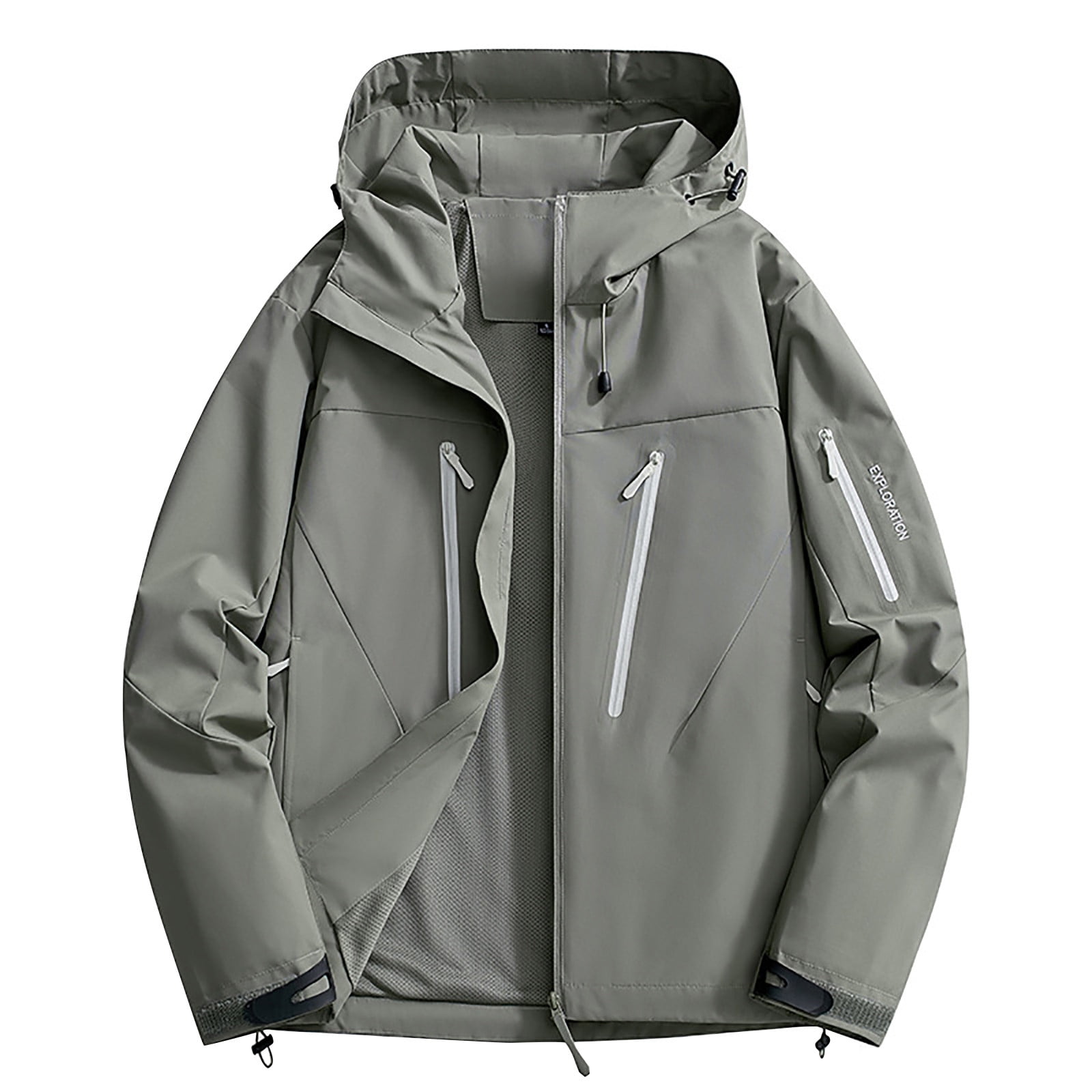 Fesfesfes Women' Hooded Jacket Adjustable High-Collar Straight Sleeves ...