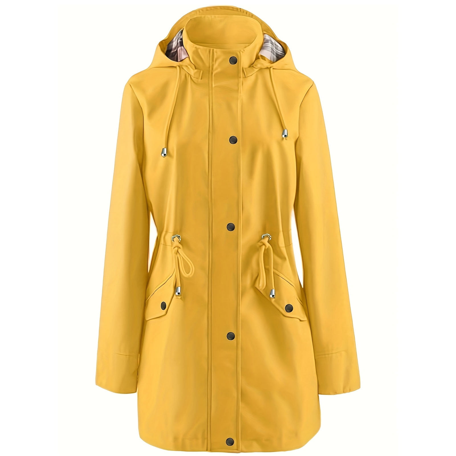 Fesfesfes Women' Hooded Jacket Adjustable High-Collar Straight Sleeves ...