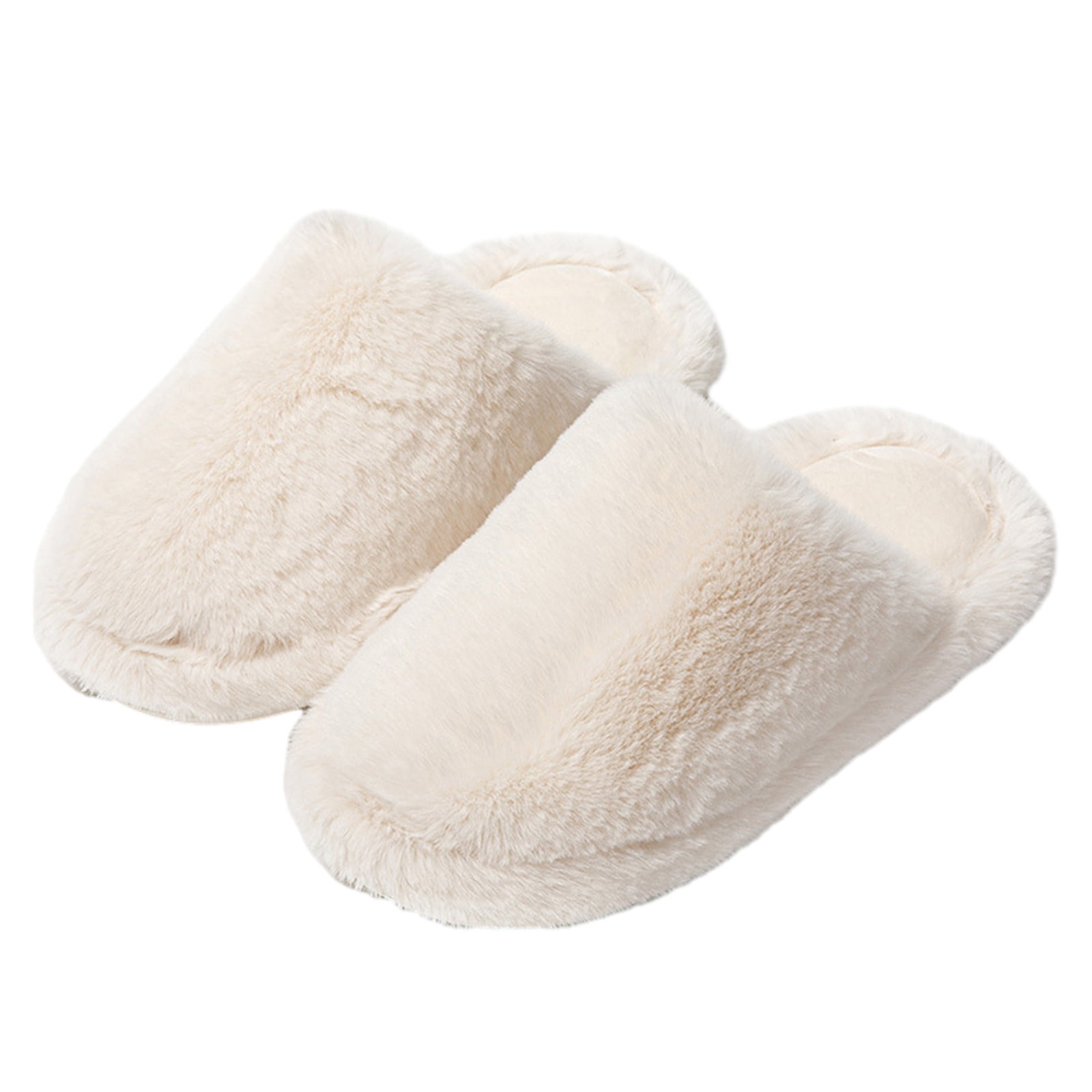 Fesfesfes Women Shoes Slippers For Women A Pair Of Lazy Slippers Curly ...