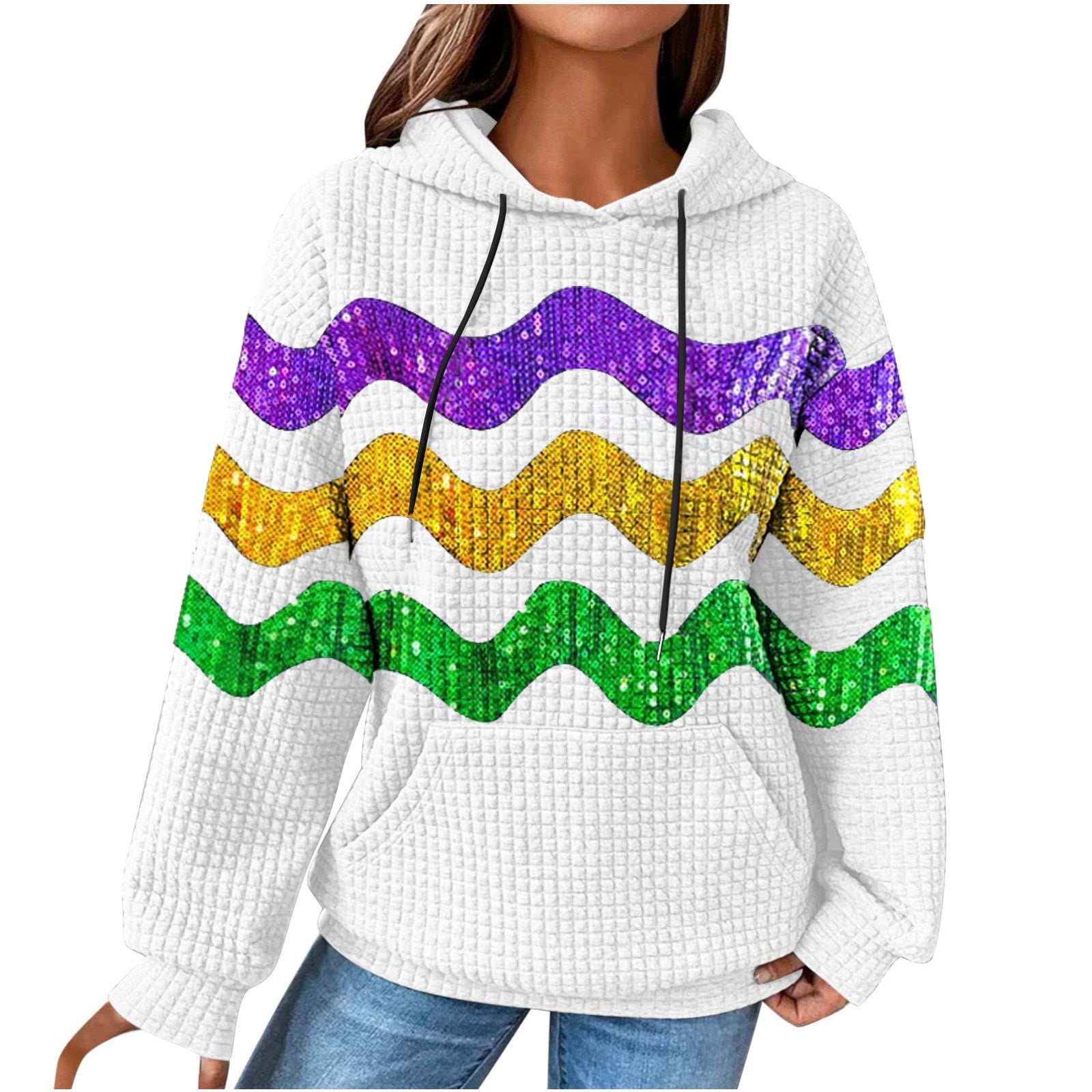 Fesfesfes Women's Fall Winter Tops Coldproof Thickening Long Sleeve ...