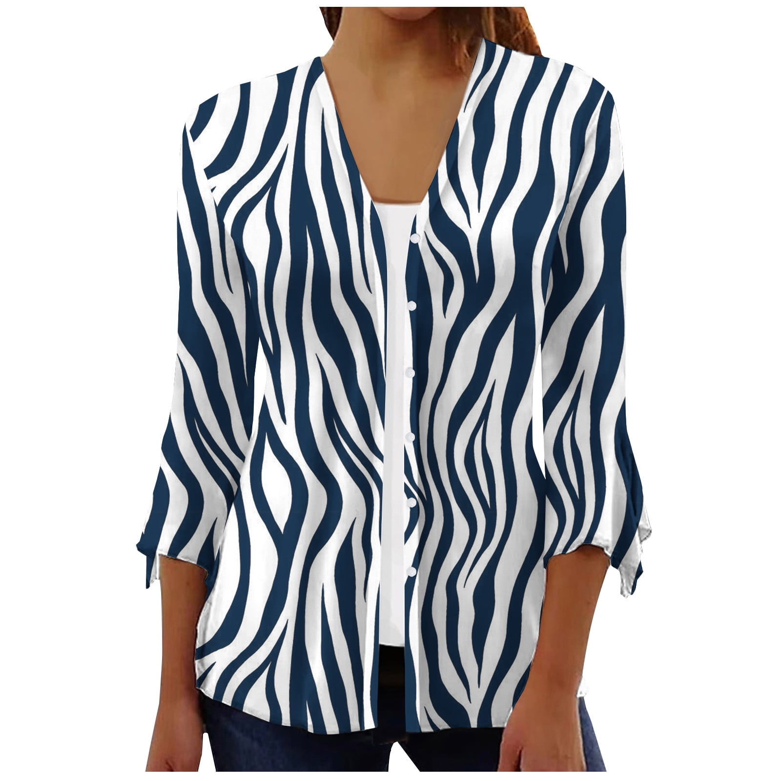 Fesfesfes Womens Work Tops Casual Women's Round Neck Collar Neck Summer ...