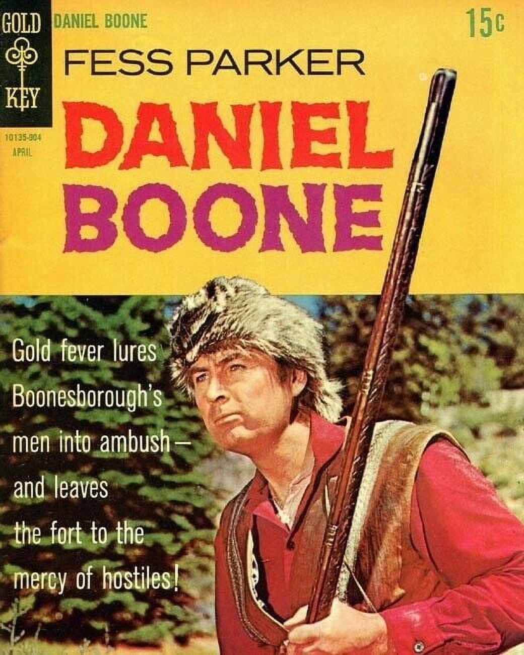 Fess Parker vintage comic book cover art Daniel Boone TV series 8x10 ...