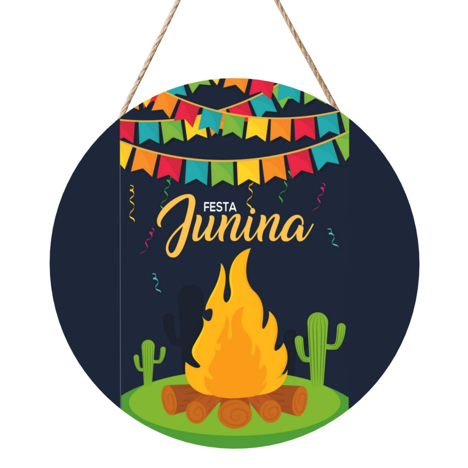 Festa Junina 2025 Brazil Holiday Wooden Hanging Sign Ornament Welcome ...