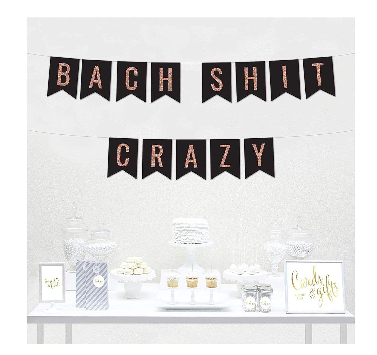 Festiko Bach Shit Crazy Bridal Shower Bachelorette Party Banner ...