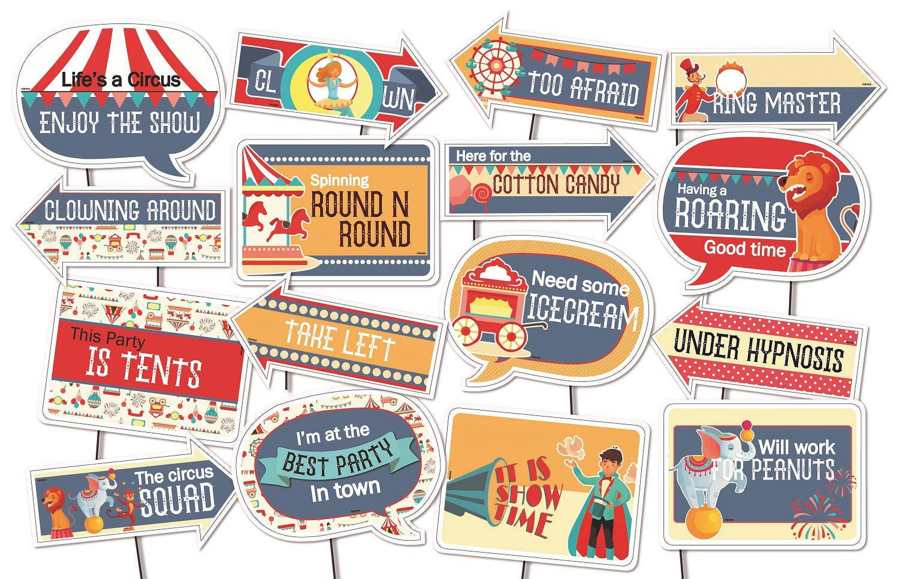 Festiko Circus Photo Booth Props for Kid's/Carnival Circus Party Props ...