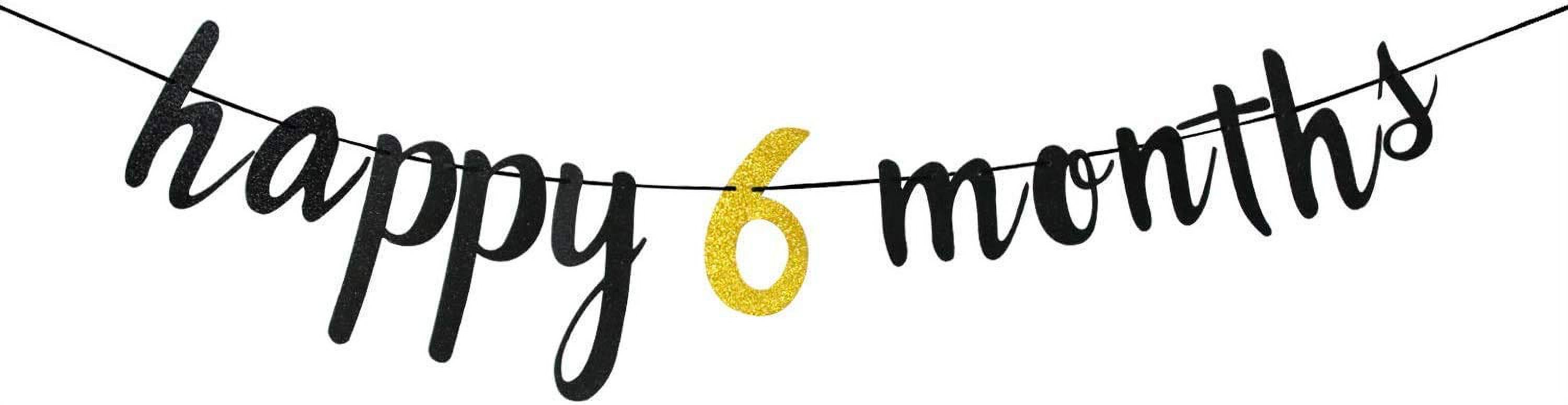 Festiko Happy 6 Months Birthday Decoration Banner/Happy Half Birthday ...