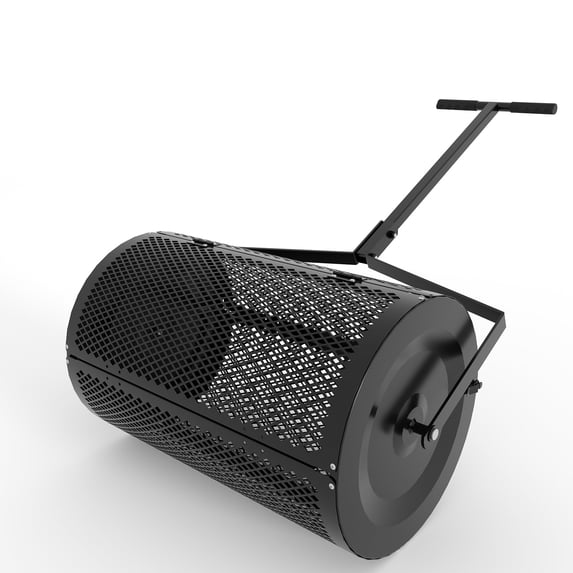 Festisoul 24'' Compost Spreader with Adjustable Push Rod & T Shaped ...