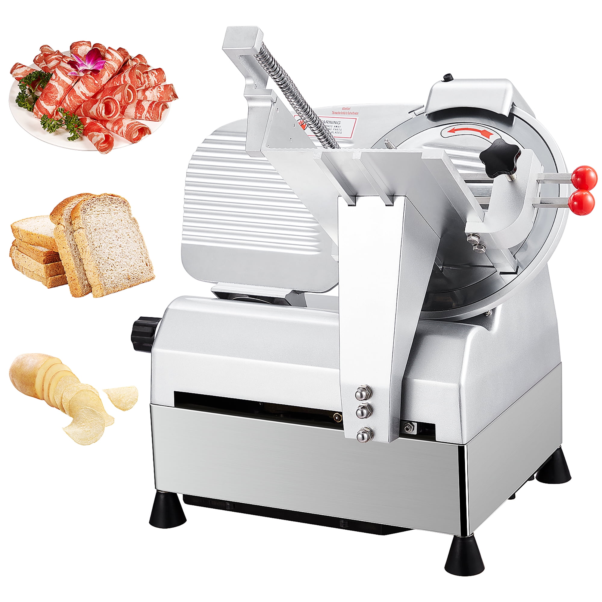 Festisoul Electric Meat Slicer 10", 800W Powerful Motor, Adjustable ...