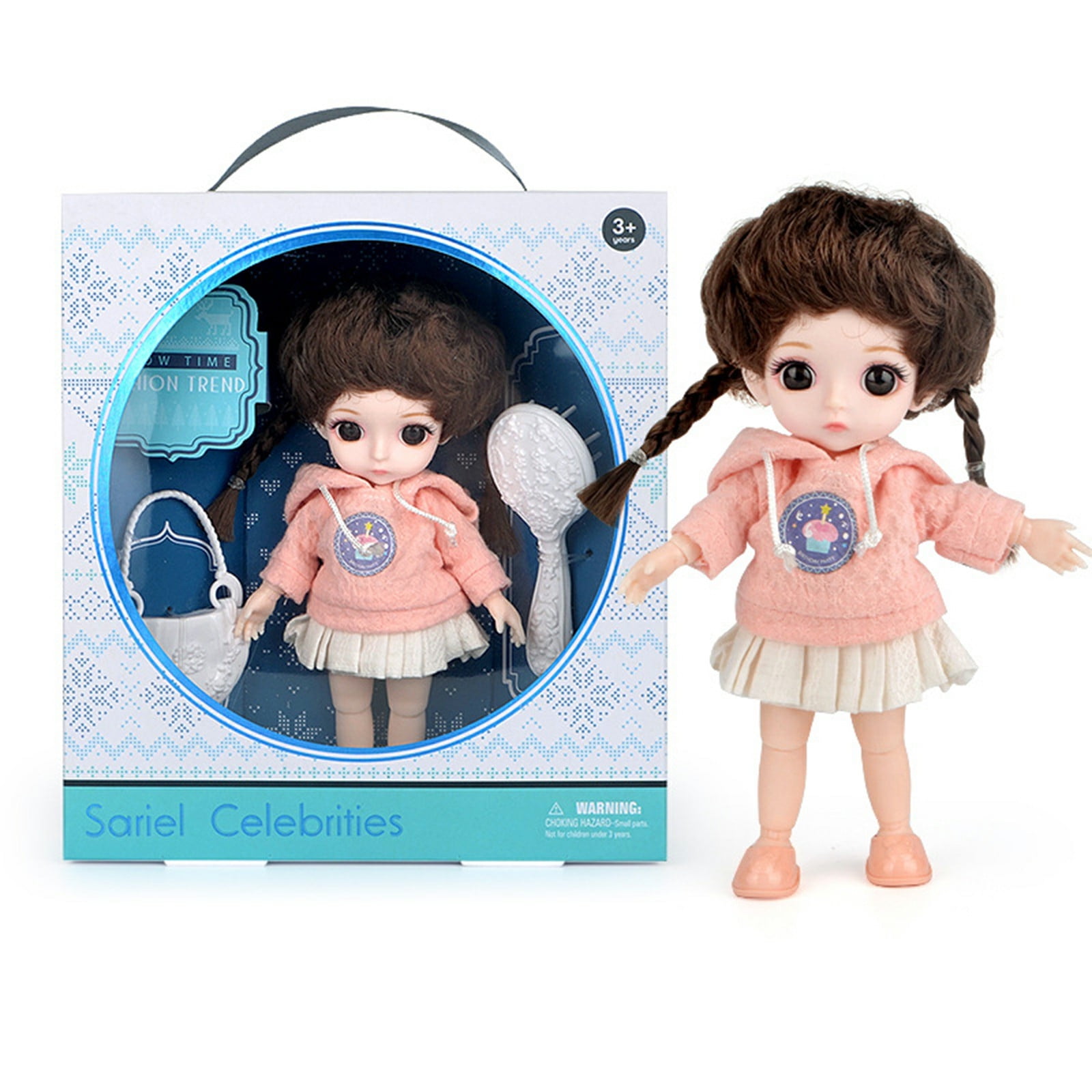 Festival 2024 Big Sale!16cm Dolls for Baby Girl Gifts Moveable Mini ...