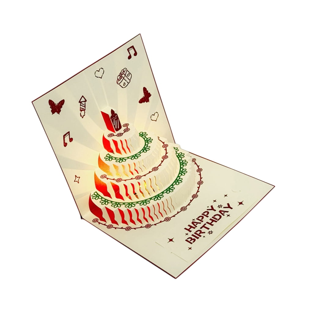 Festival 3D Birthday Card with Integrated Lights and Sound Musical ...