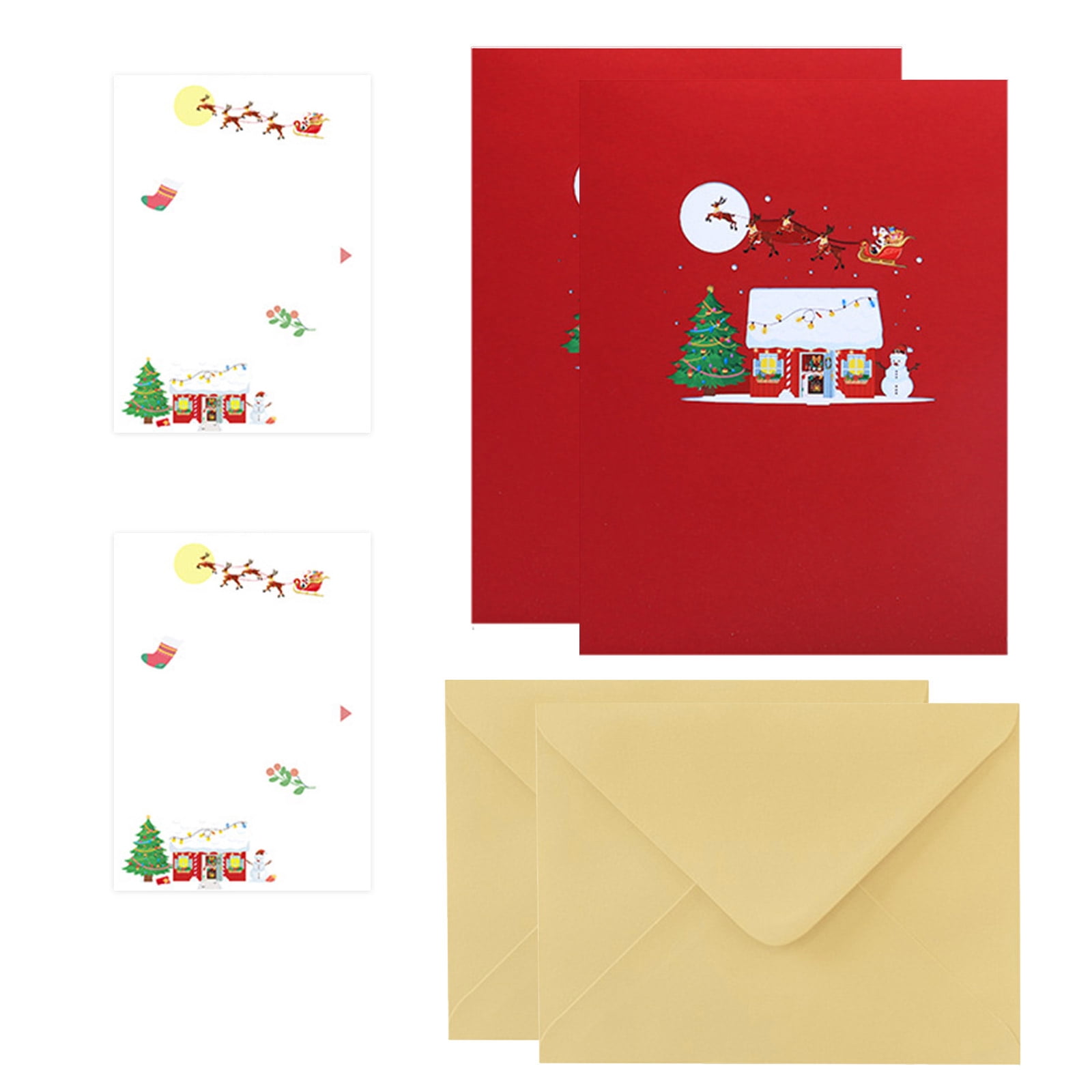 Festival 3D Foldable Greeting Card Stylish House and Tree 3D Foldable ...