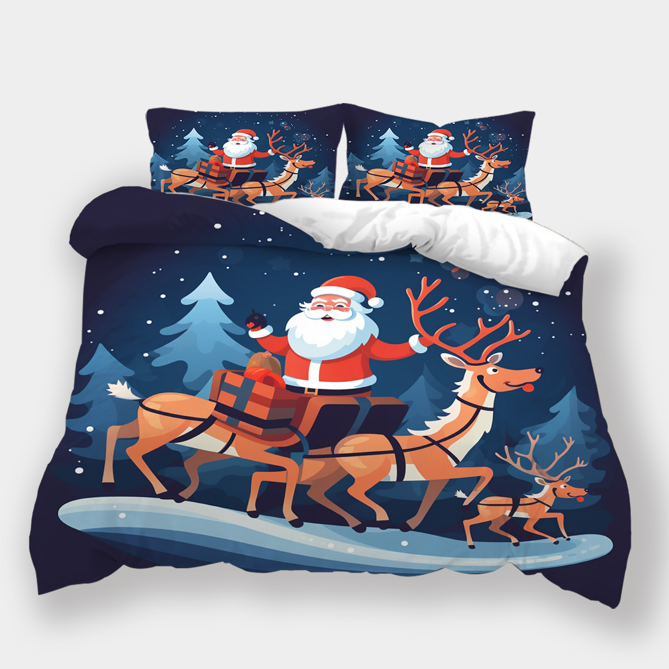 Festival Bedroom Decor Christmas Santa Claus Bedspreads Teen Adult ...
