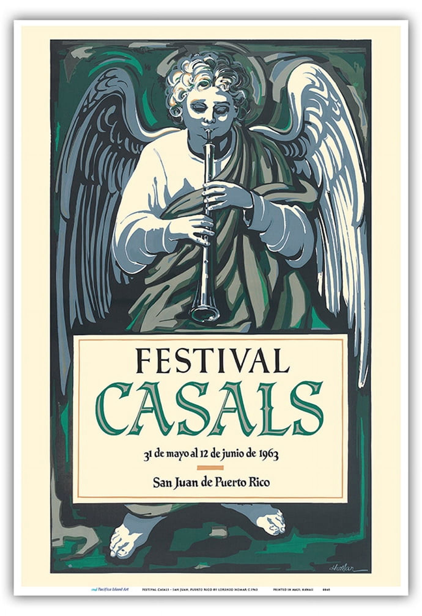 Festival Casals - San Juan Puerto Rico - Vintage Music Poster by ...