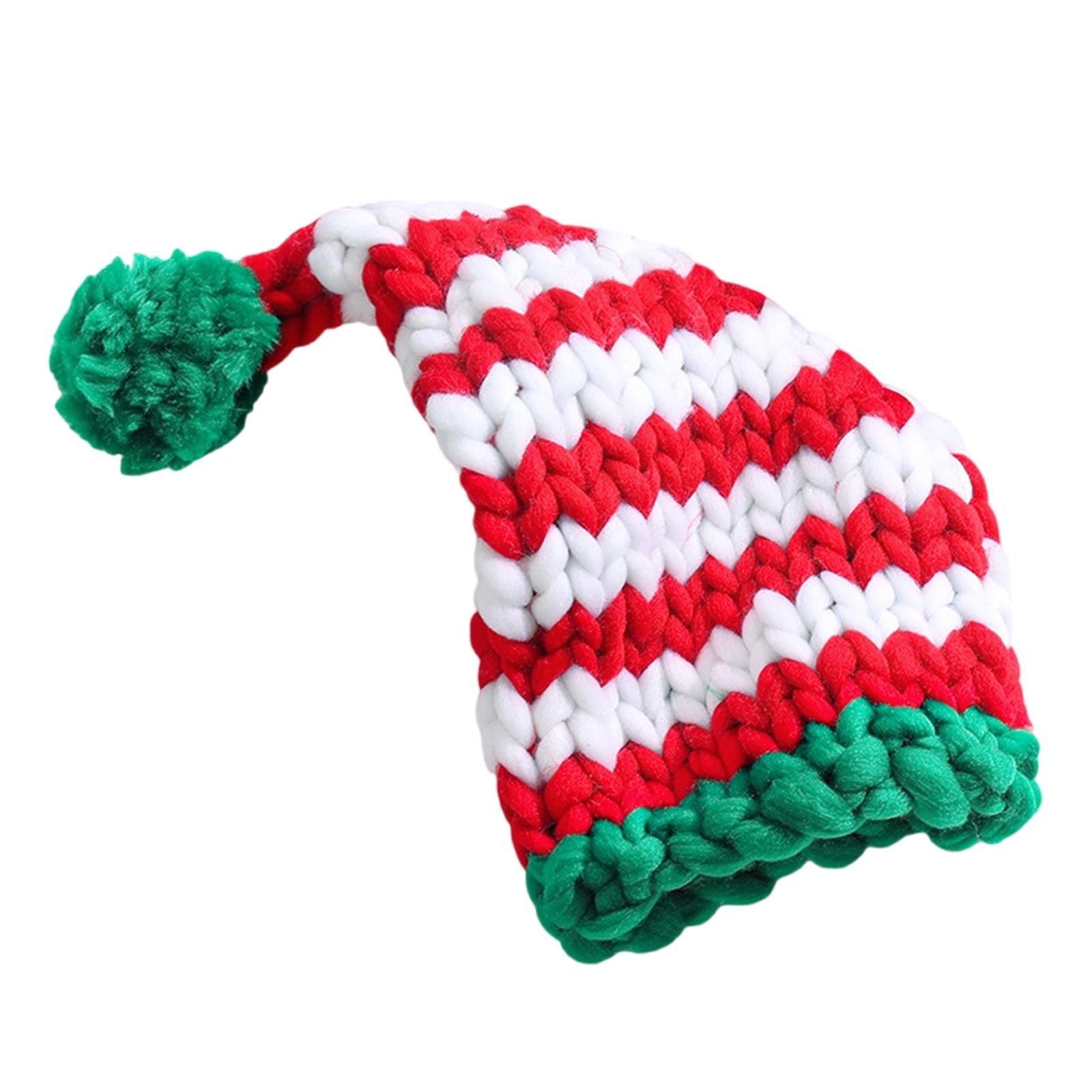 Festival Christmas Santa Hats Crochet Plush Santa Caps Holiday ...
