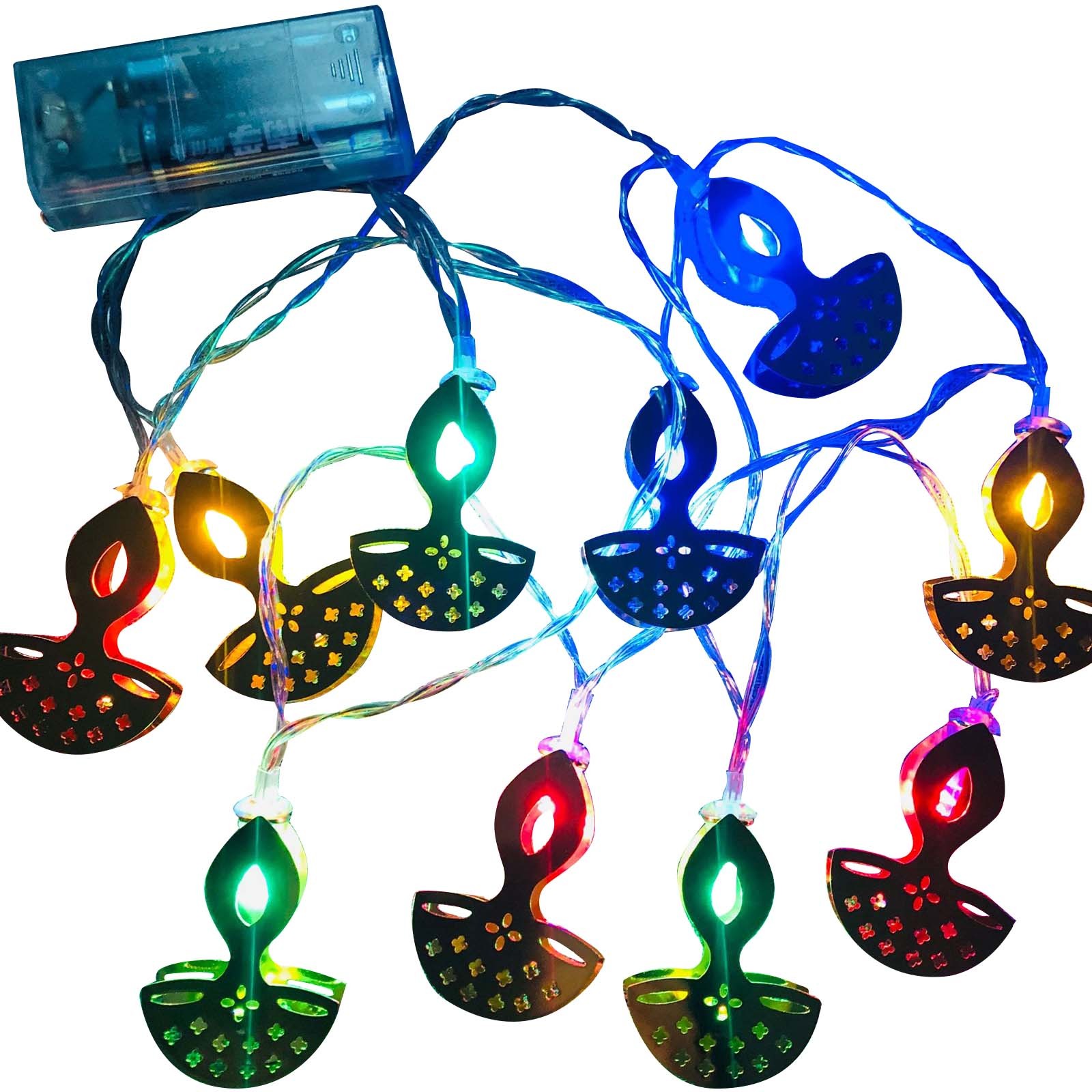 Festival Decorations LED String Lights For And Durga Puja Featuring Om ...