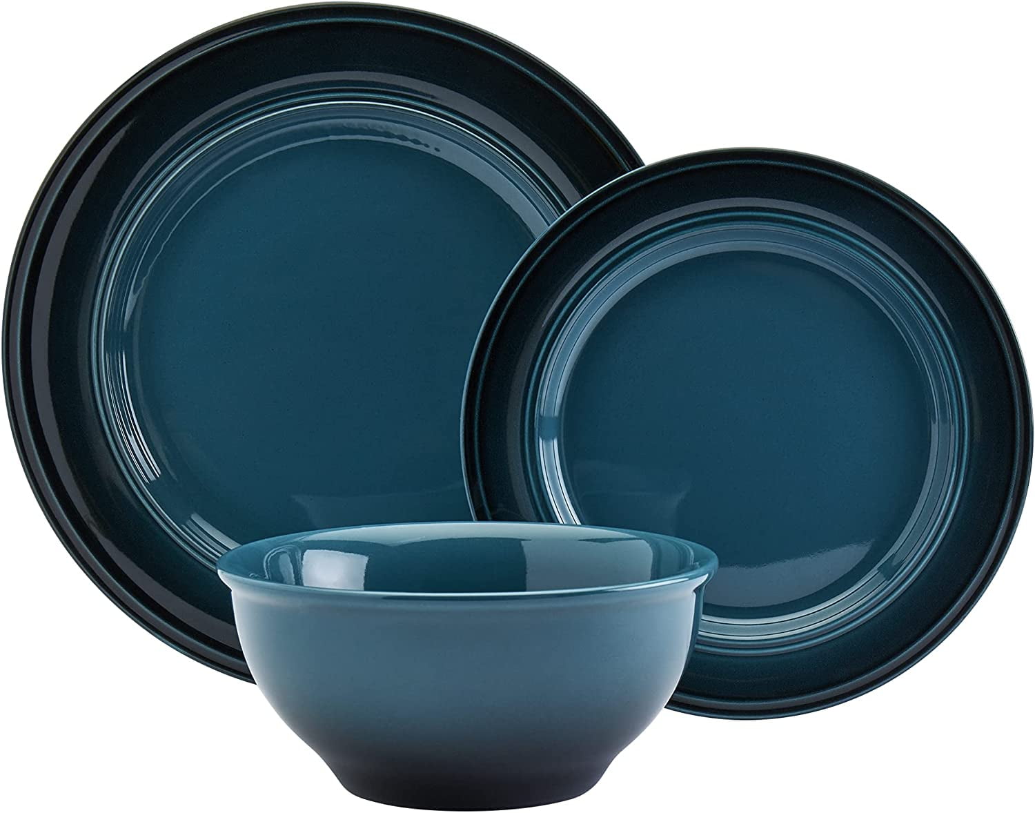 Festival Dinnerware Collection- Round Durable Stoneware Bold Colorful ...