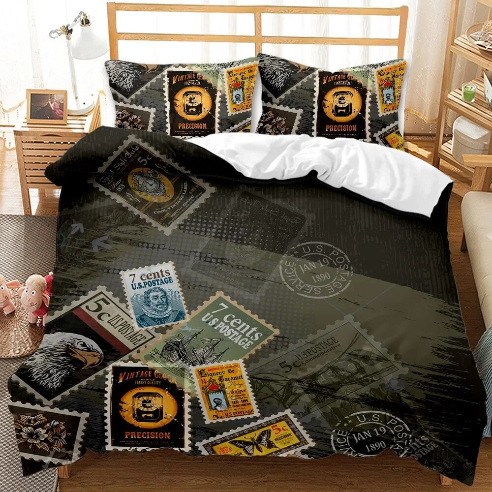 Festival Duvet Cover Set Valentine's Day Print Bedding Set Couple ...