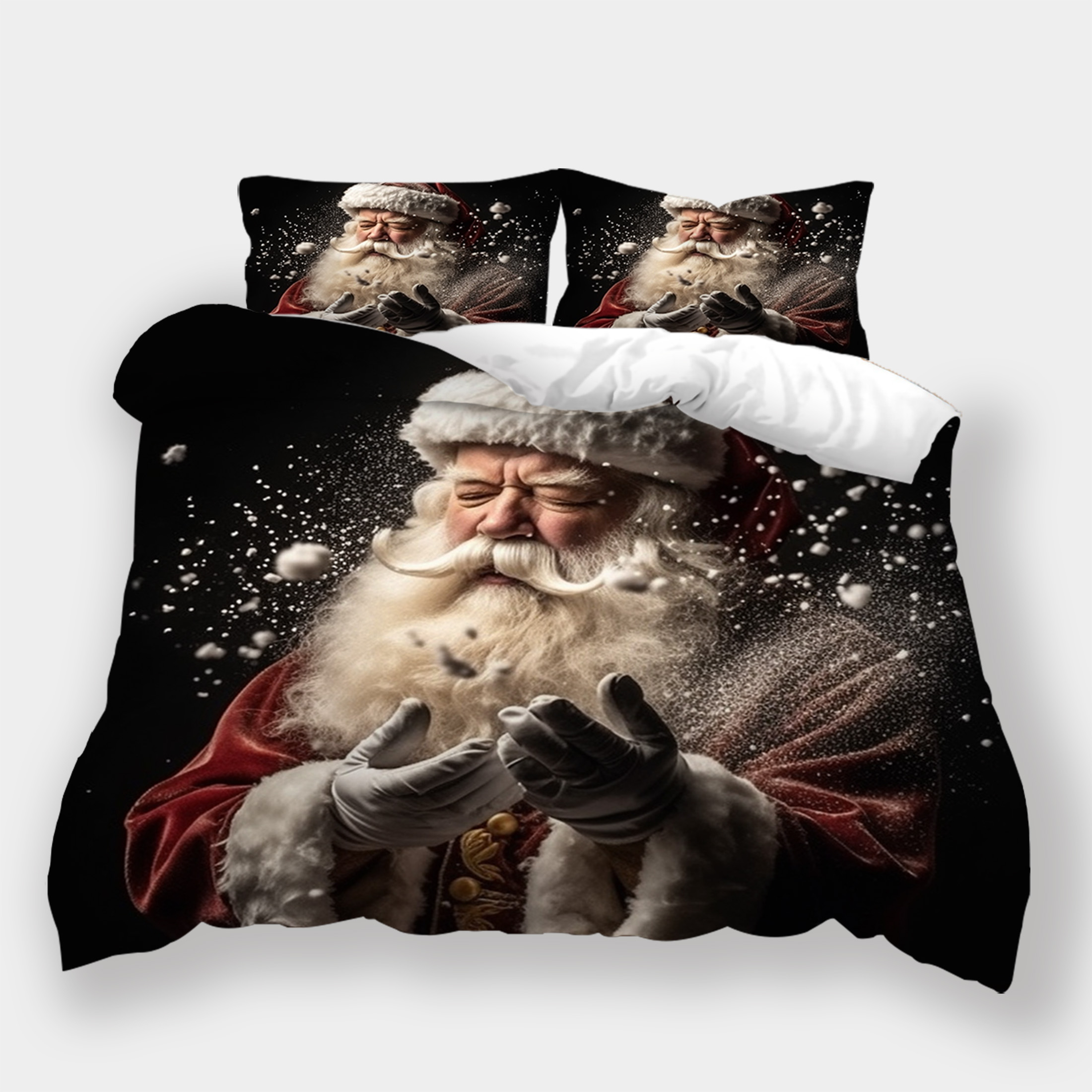 Festival Home Textiles Christmas 3D Santa Claus Bedspreads Teen Adult ...