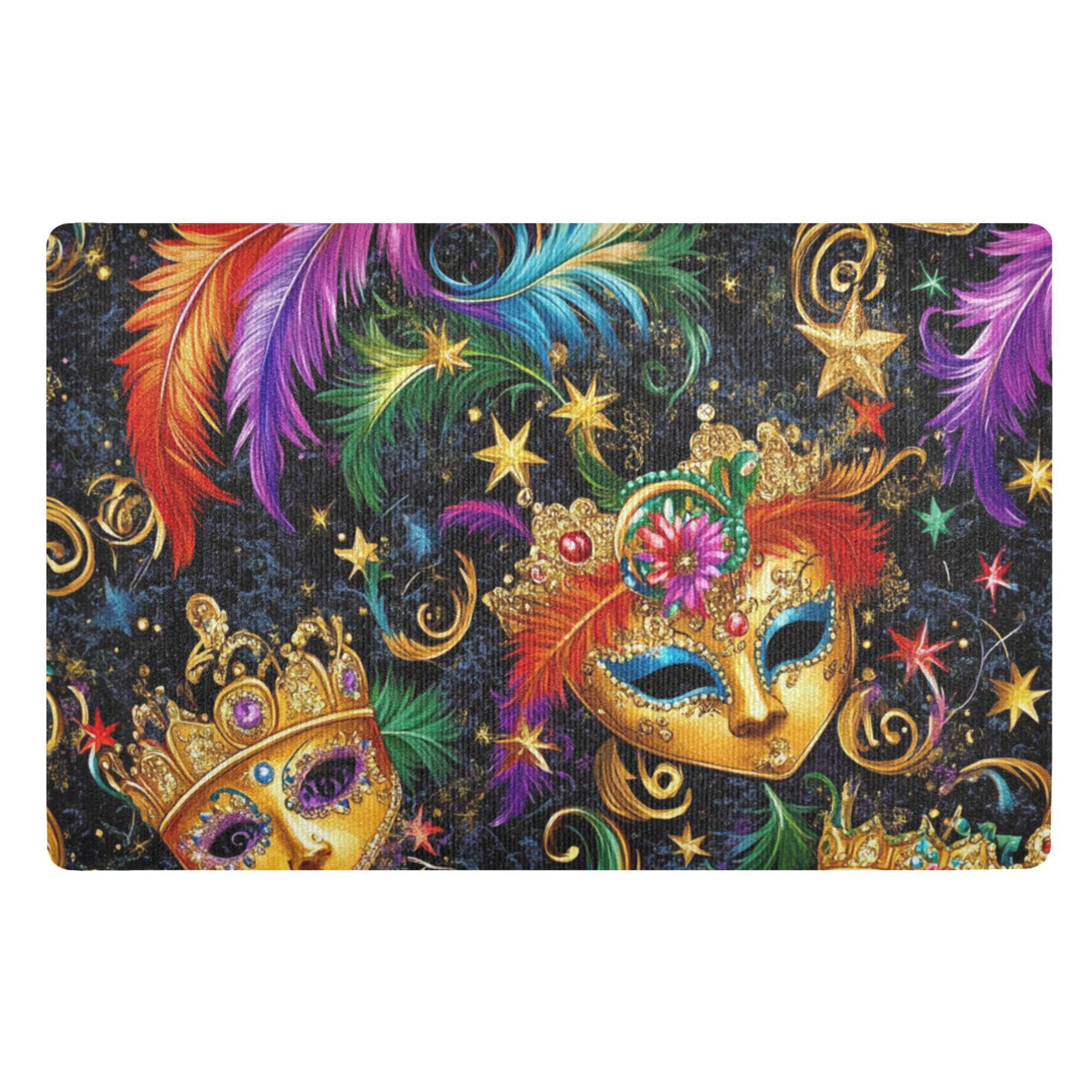 Festival Mask Print Floor Door Mat Outdoor Indoor for Home Entrance ...