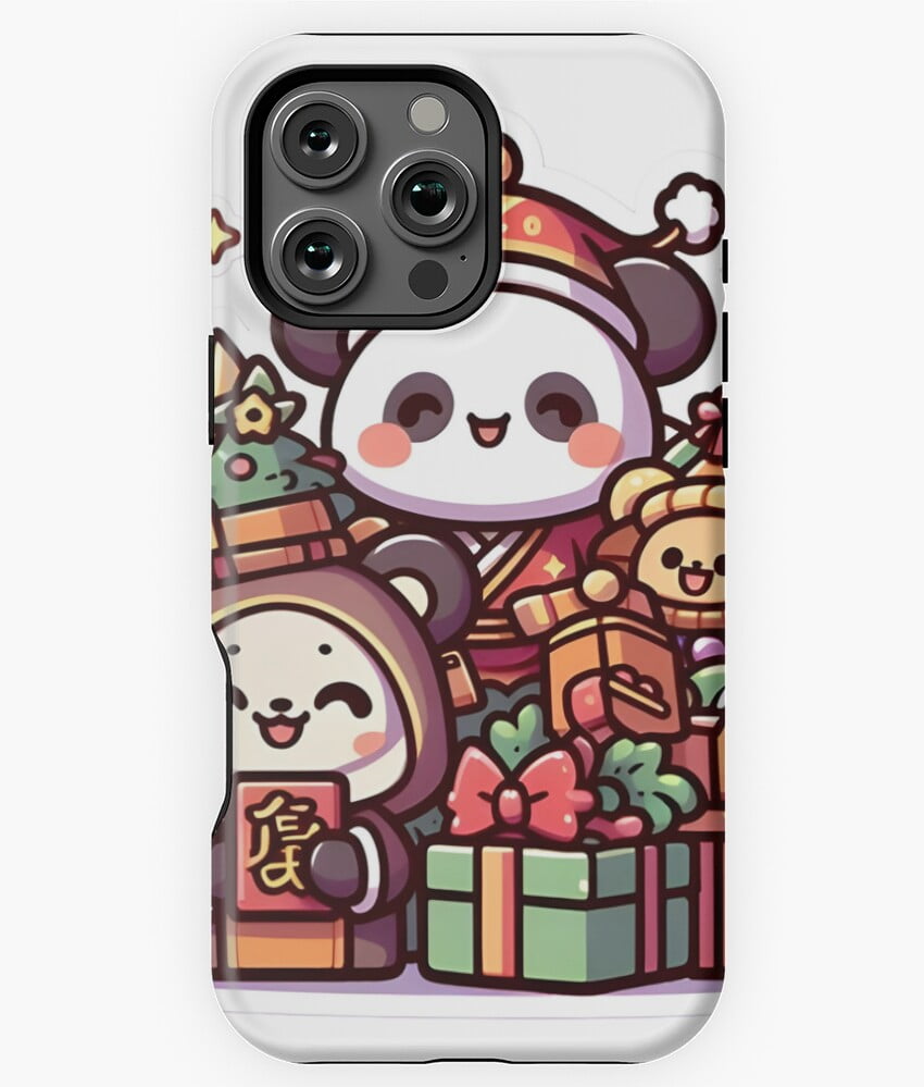 Festival Pandas Cute Animal Holiday Phone Case for iPhone 16 15 14 13 ...
